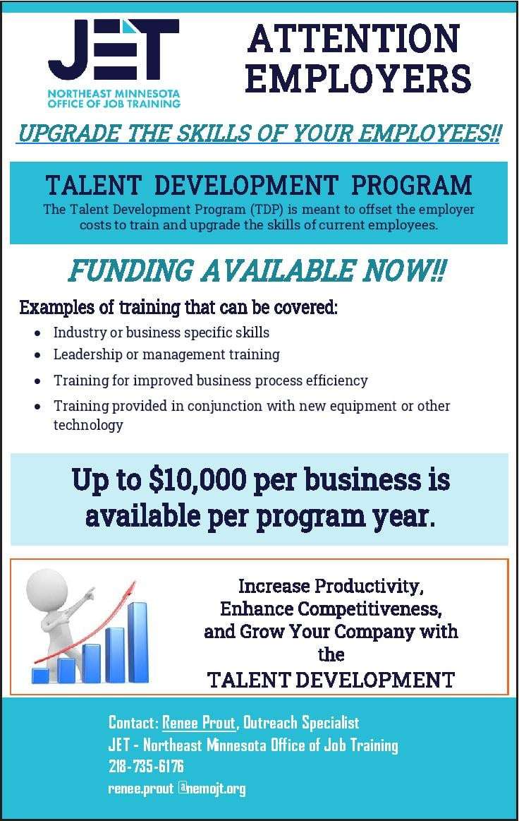 JET offers Talent Development Program! - Aitkin County Economic Development