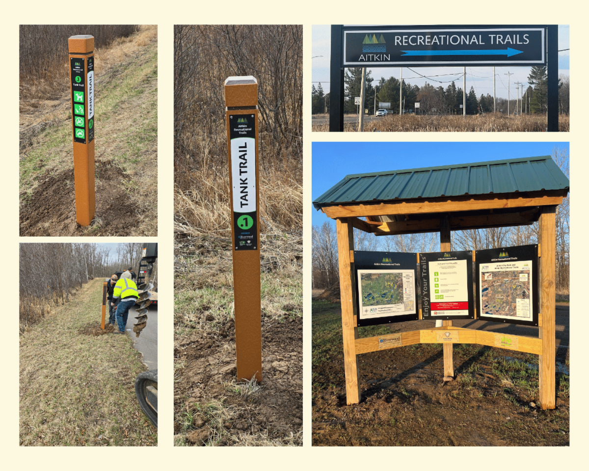 Aitkin Recreational Trails Get a Fresh Look with Wayfinding Signage ...